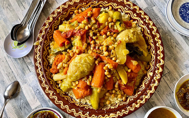 Moroccan Couscous with Seven Vegetables Recipe - Moroccogonow